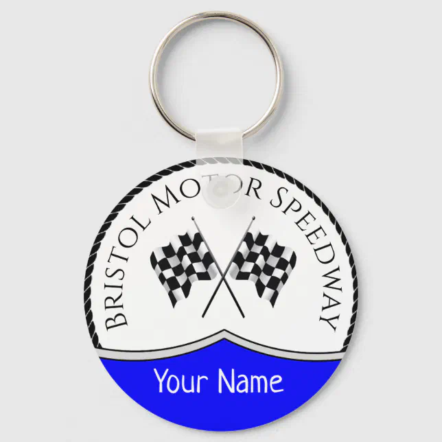 BRISTOL MOTOR SPEEDWAY - CHECKERD FLAG KEYCHAIN | Zazzle