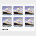 Britannic ~ Liverpool, USA, Canada Square Sticker | Zazzle