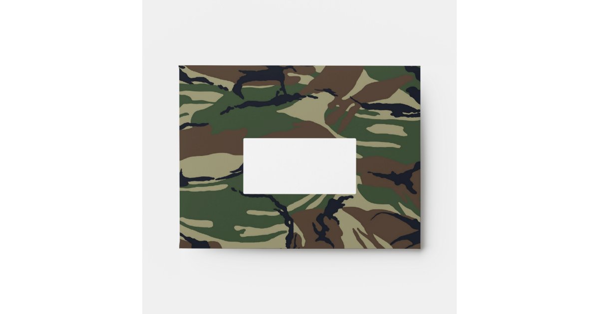 British 95 Forest Green Camouflage Envelope | Zazzle