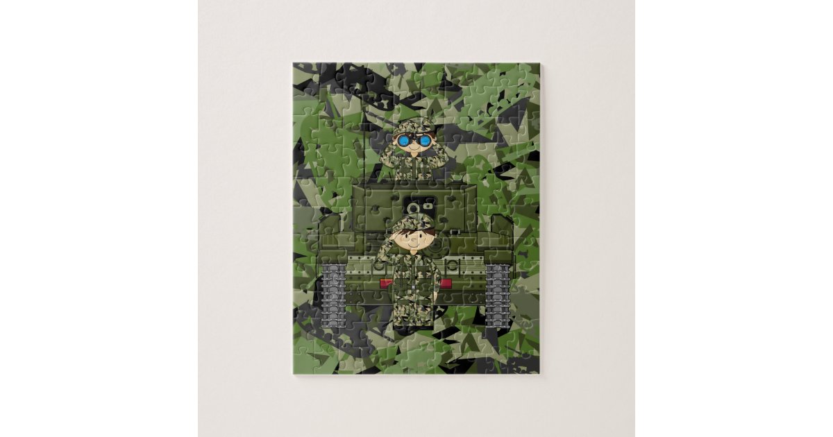 British Army Soldiers and Tank Jigsaw Puzzle | Zazzle