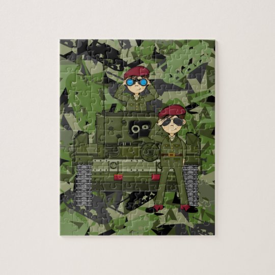 British Army Soldiers and Tank Jigsaw Puzzle | Zazzle.com