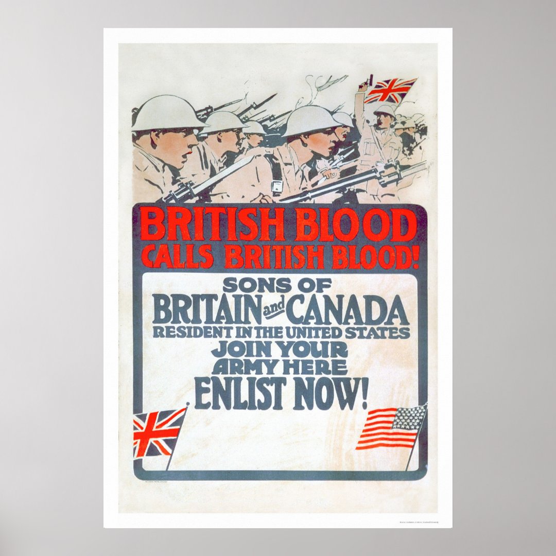 British Blood calls British Blood! (US02107) Poster | Zazzle