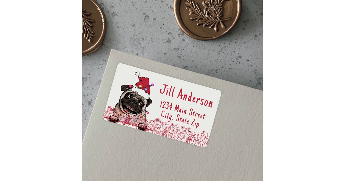 British Bull Dog Personalized Hand Drawing Label | Zazzle