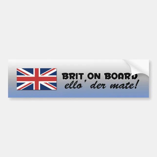 British bumper sticker | Zazzle