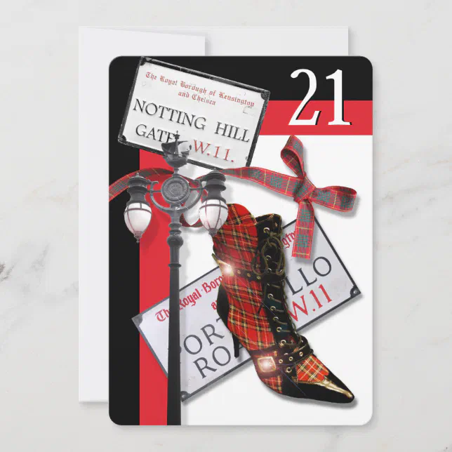 British celebration tartan birthday party DIY Invitation | Zazzle