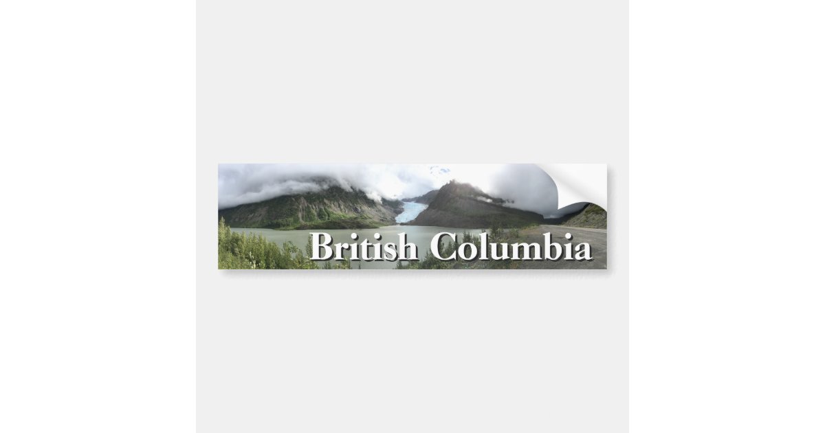 British Columbia Glaciers Bumper Sticker | Zazzle