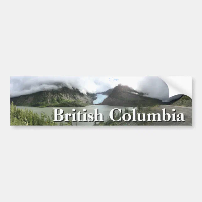 British Columbia Glaciers Bumper Sticker | Zazzle