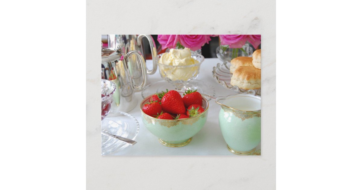 British Cream Tea Postcard | Zazzle