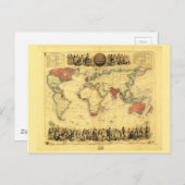 British Empire Map (circa 1850) Postcard | Zazzle