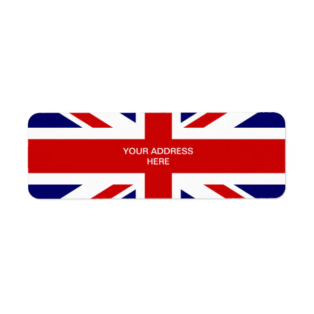 British flag address labels | Union jack design | Zazzle