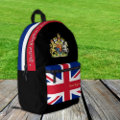 British Flag backpack, United Kingdom, black Printed Backpack | Zazzle