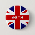 British flag buttons | Personalized Union Jack | Zazzle