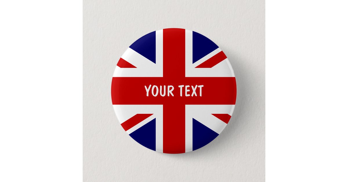 British flag buttons | Personalized Union Jack | Zazzle