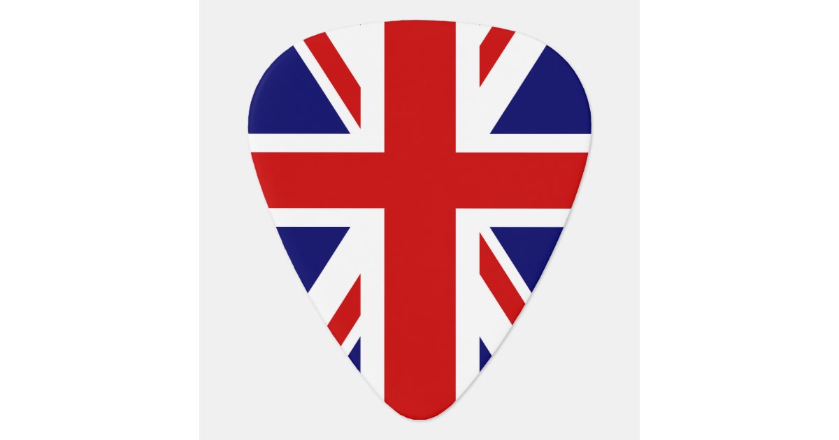 British flag guitar pick | union Jack design | Zazzle