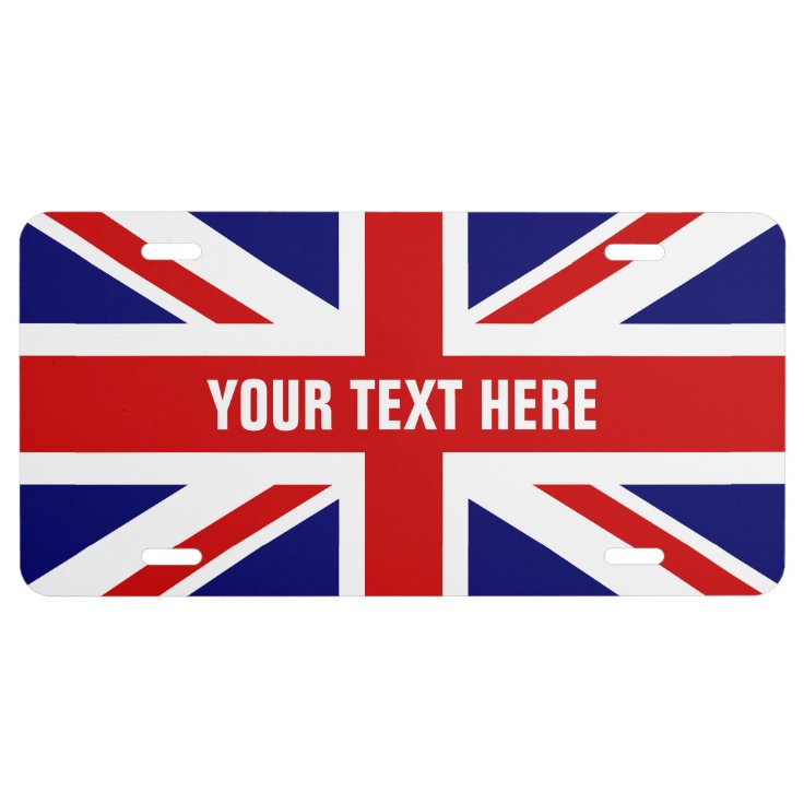 British flag license plate with Union Jack | Zazzle