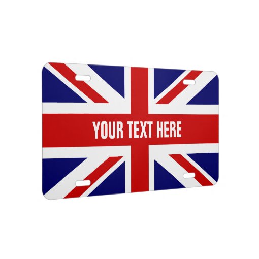 British flag license plate with Union Jack | Zazzle