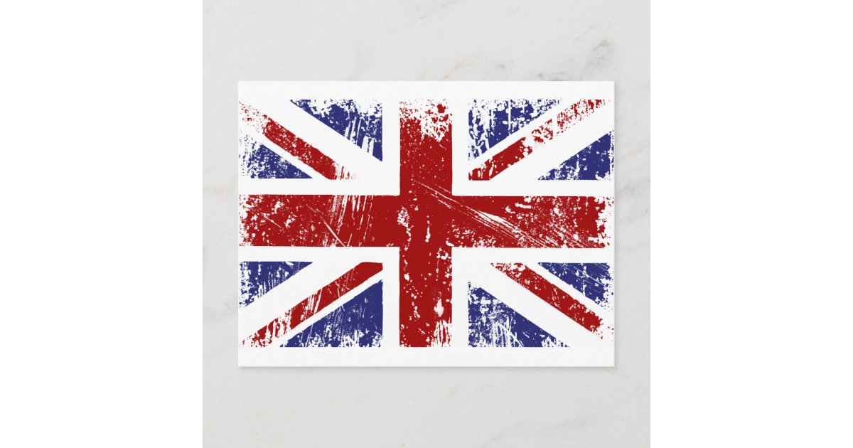 British Flag Punk Grunge Postcard | Zazzle