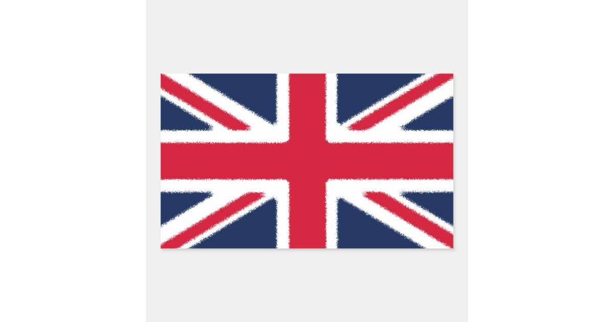 British Flag Rectangular Sticker | Zazzle