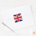 British flag square sticker | Zazzle