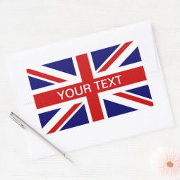 British flag stickers | personalizable union jack | Zazzle