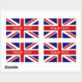 British flag stickers | personalizable union jack | Zazzle