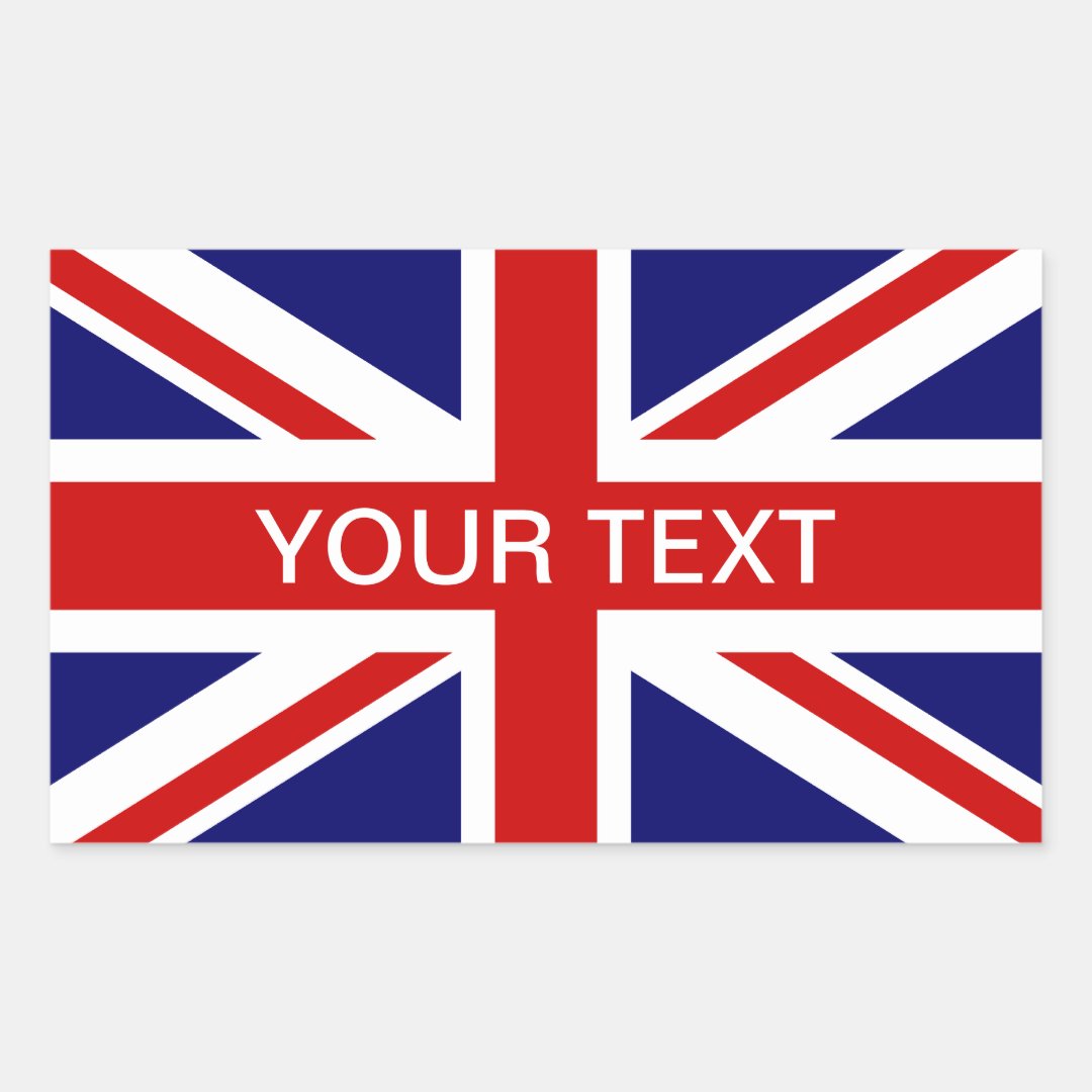 British flag stickers | personalizable union jack | Zazzle