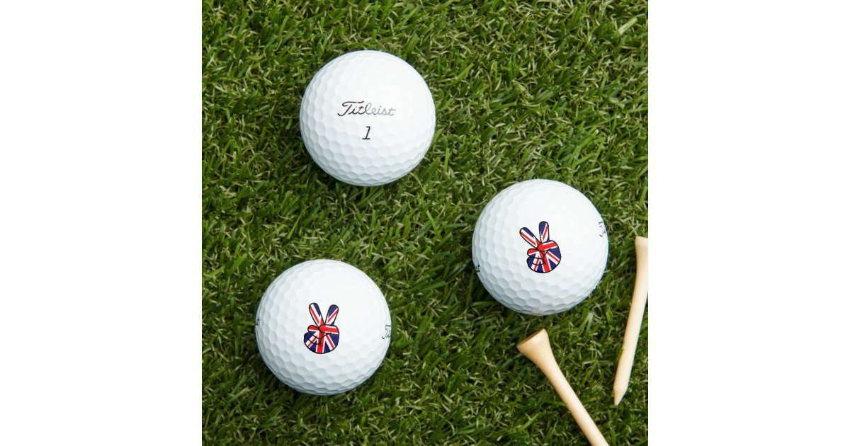 British Flag Titleist Golf Balls | Zazzle
