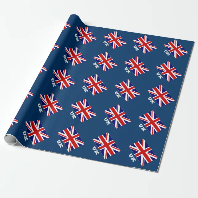 British flag wrapping paper | Union Jack design | Zazzle