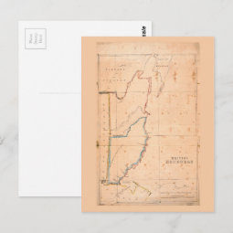 British Honduras Map (Belize) circa 1867 Postcard | Zazzle