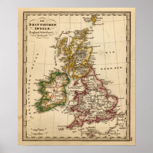 British Isles Map Poster | Zazzle