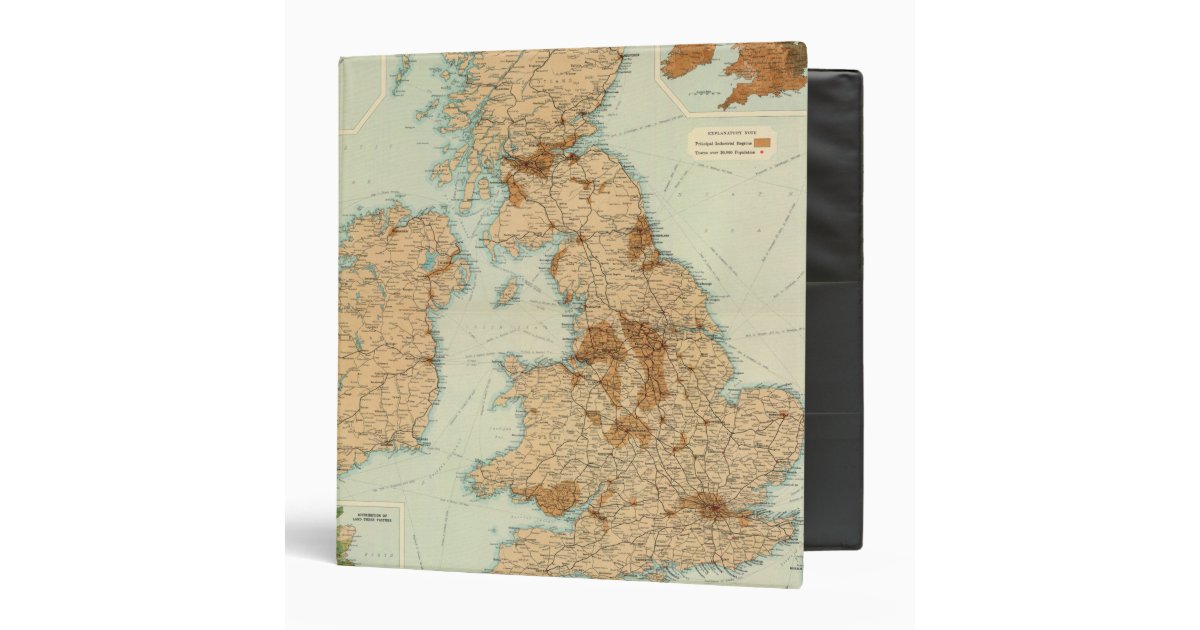 British Isles railways & industrial map Binder | Zazzle