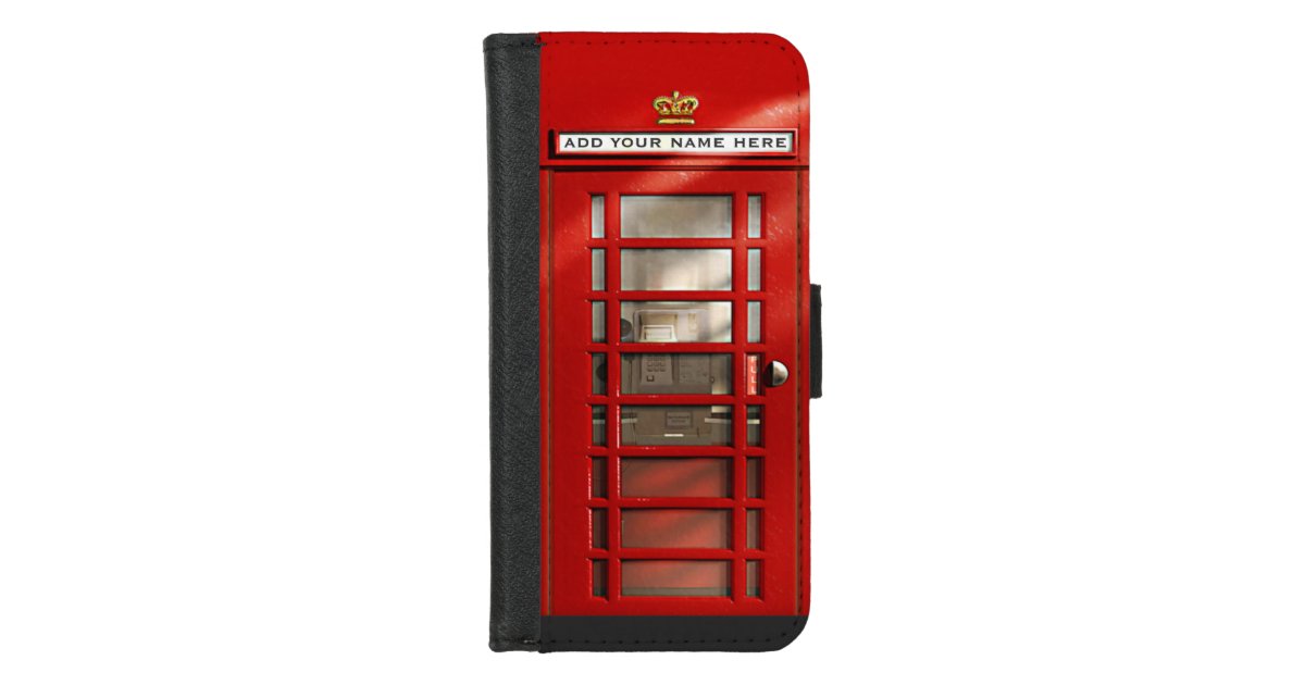 British London City Red Phone Booth iPhone Wallet Case | Zazzle