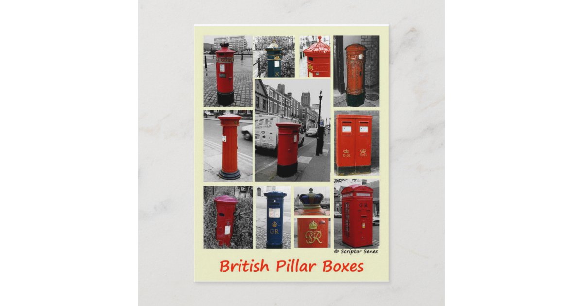 British Pillar boxes Postcard | Zazzle