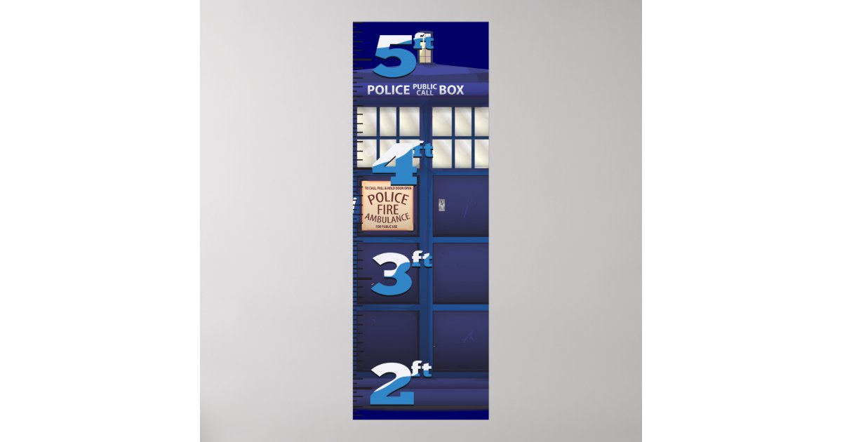 British Police Box Growth Chart. Poster | Zazzle