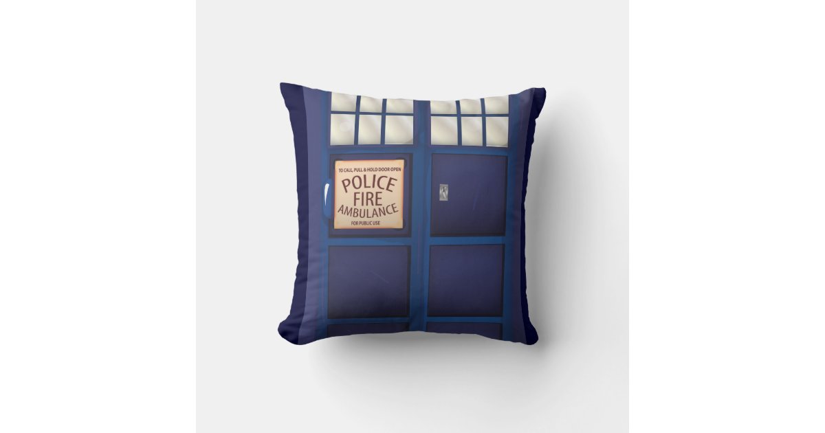 British Police Box Throw Pillow | Zazzle