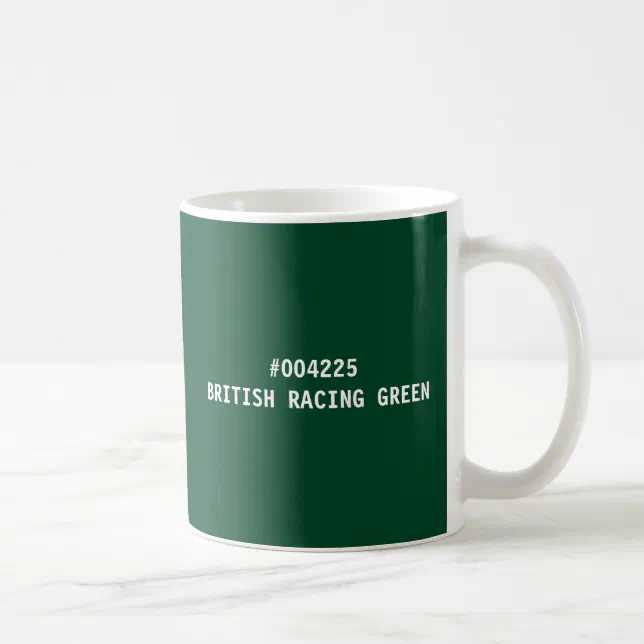 British Racing Green Color hex Code Mug | Zazzle