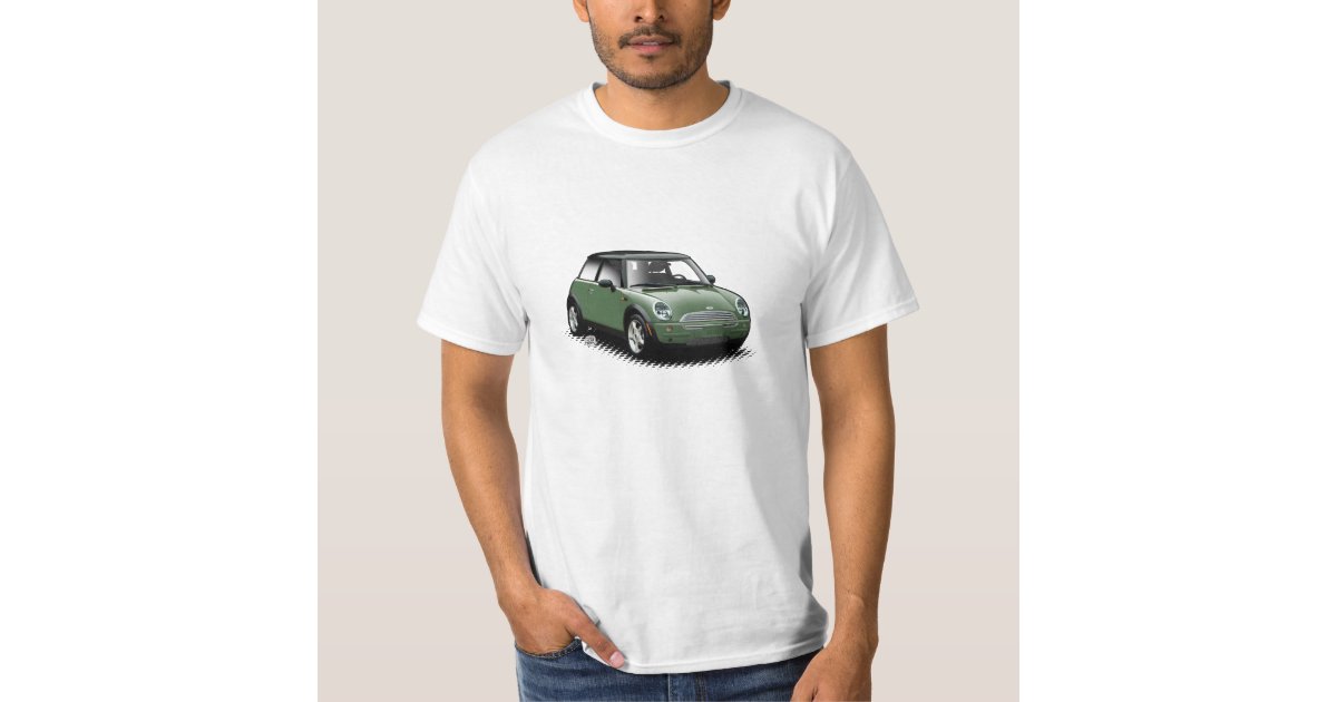 British Racing Green Modern Mini Car T-Shirt | Zazzle