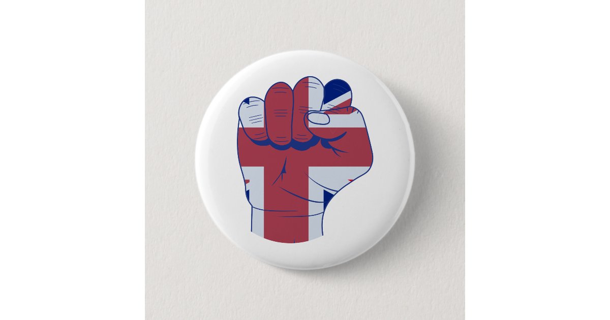 British Raised Fist Button | Zazzle