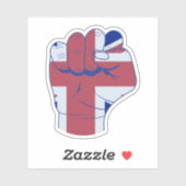 British Raised Fist Sticker | Zazzle