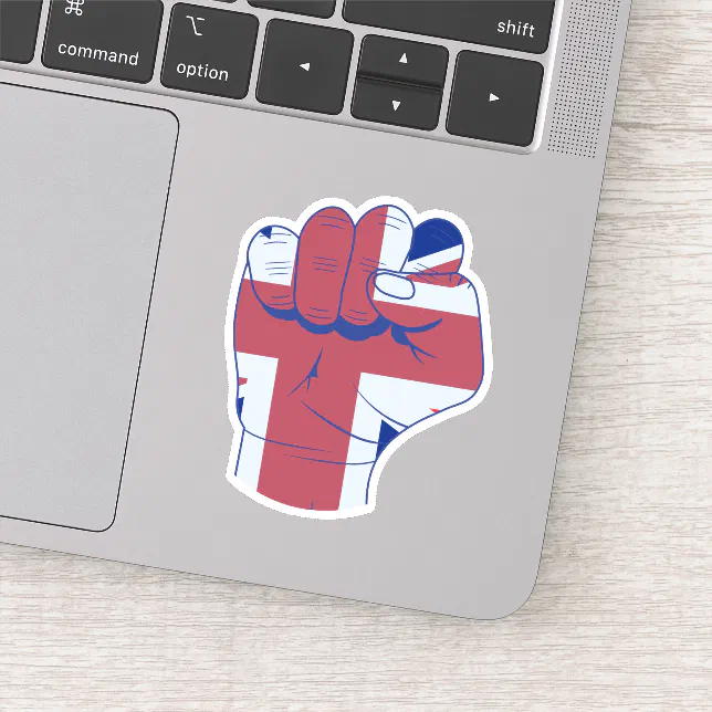 British Raised Fist Sticker | Zazzle