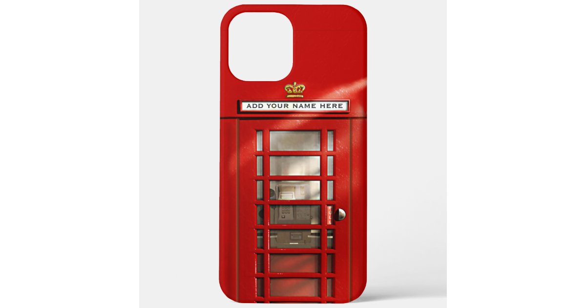 British Red Telephone Booth Personalized Case-Mate iPhone Case | Zazzle