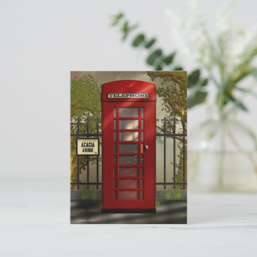 British Red Telephone Box Postcard | Zazzle