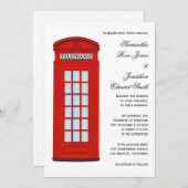 British Red Telephone Box Wedding Invitation | Zazzle