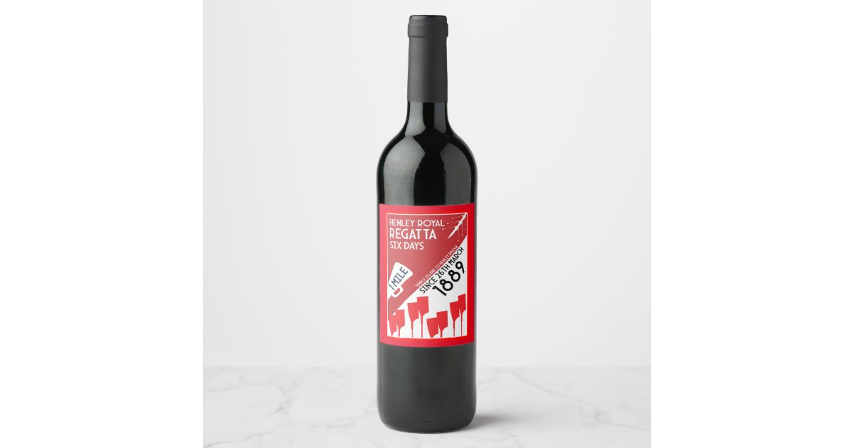 British River Thames Regatta Wine Label | Zazzle