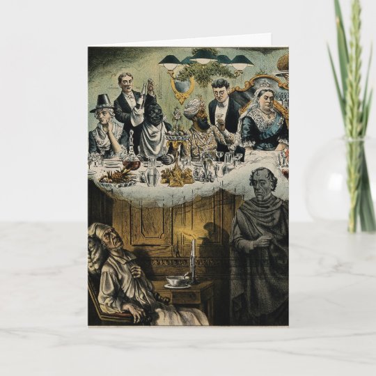 British Scrooge Queen Victoria Christmas Dinner Holiday Card | Zazzle.com