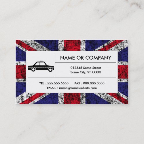 taxi cab business card
