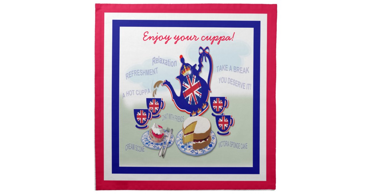 British Tea Time ~ Napkins | Zazzle