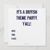 British Theme Party Invitation (Square) | Zazzle