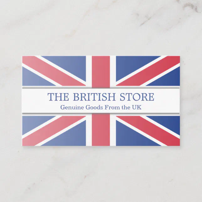 British / UK Flag Customizable Business Card | Zazzle