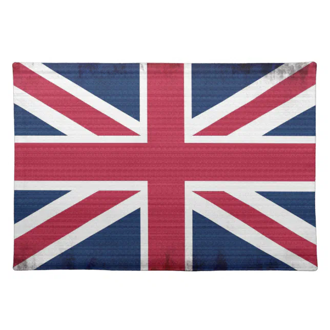 British Union Flag Union Jack Patriotic Design Cloth Placemat | Zazzle